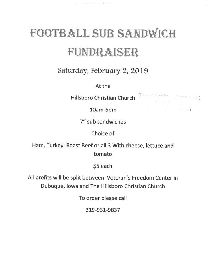 Football Sub Sandwich Fundraiser - Ottumwa Radio