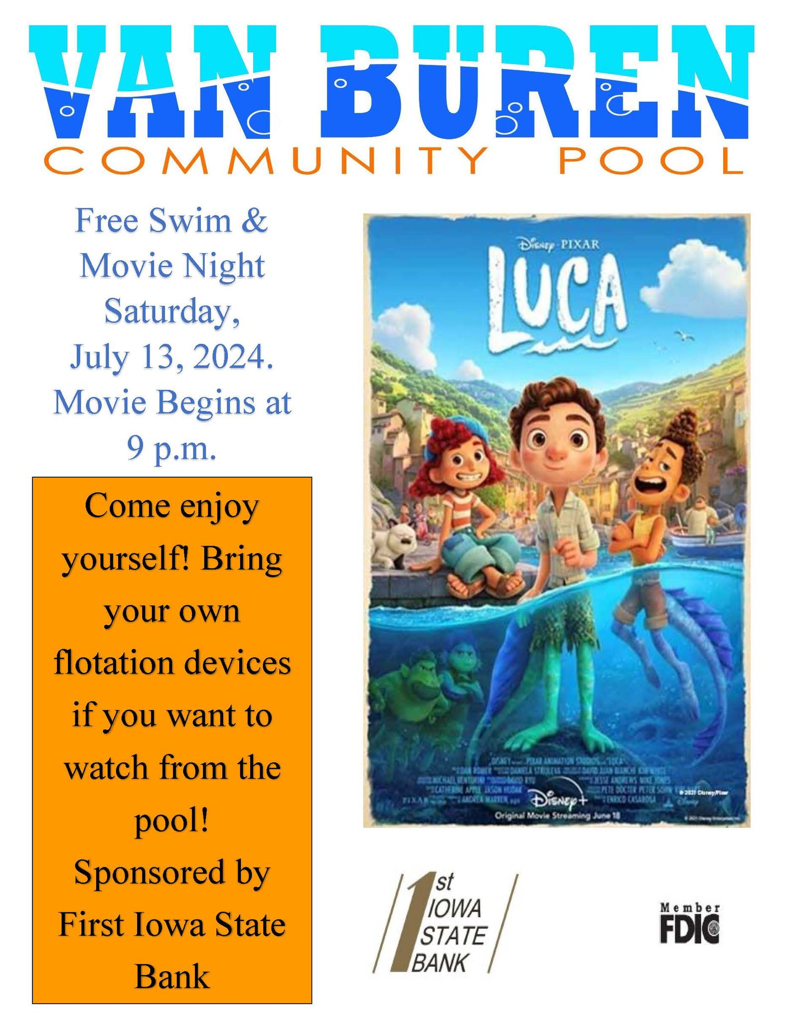 Free Swim and Movie Night - Ottumwa Radio