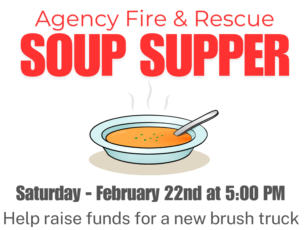 2-22-2025 AGENCY FIRE & RESCUE SOUP SUPPER FLYER - Ottumwa Radio