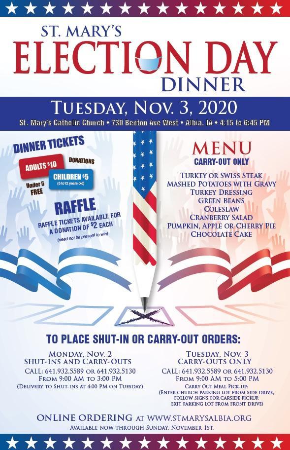 St. Mary's Election Day Dinner - Ottumwa Radio